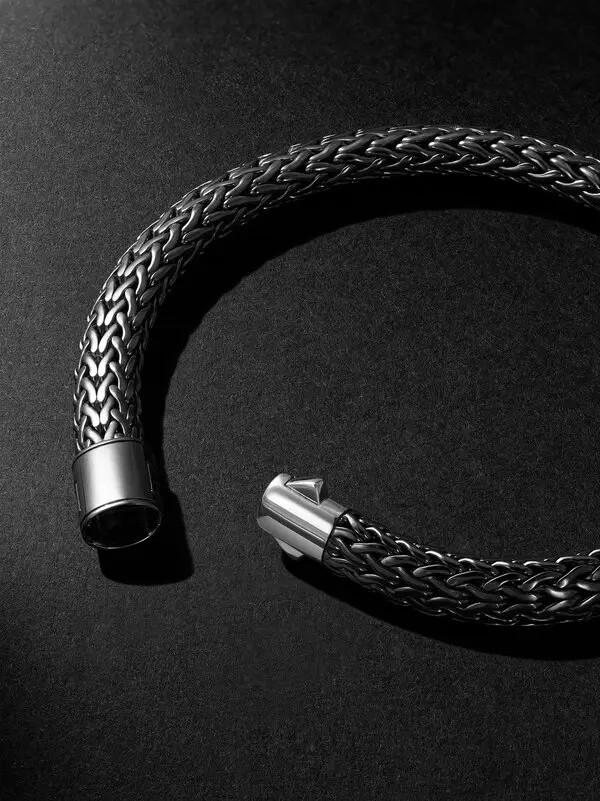 John Hardy Icon Sterling And Black Rhodium Bracelet