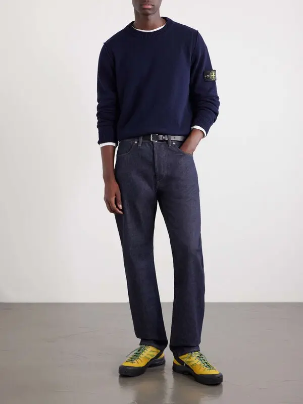 Stone Island Logo-appliquéd Wool-blend Sweater
