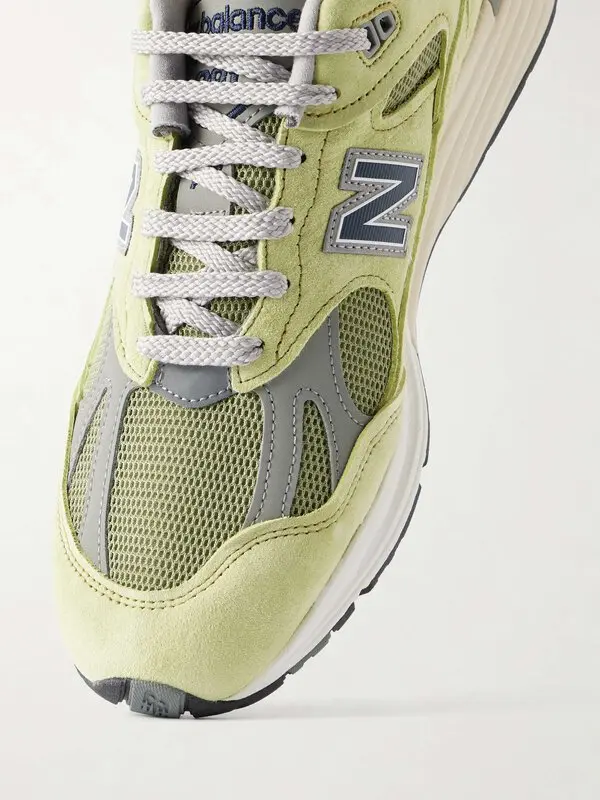 NEW BALANCE 991v2 Suede-trimmed Mesh Sneakers