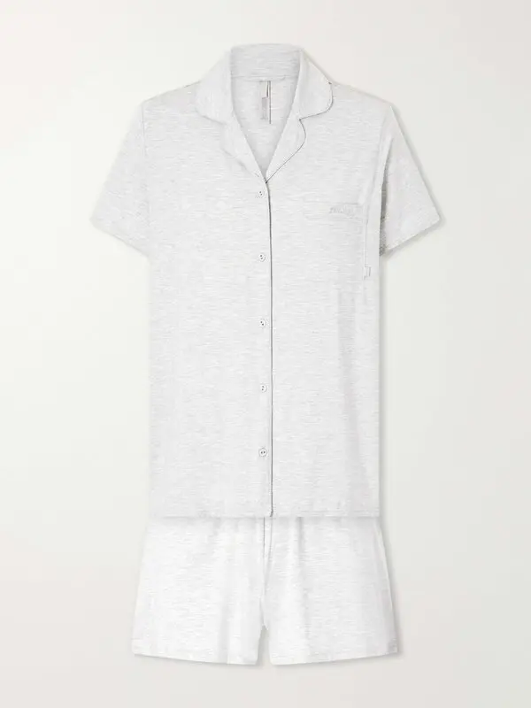 SKIMS Sleep Set Stretch-modal Jersey Light Heather - Gray