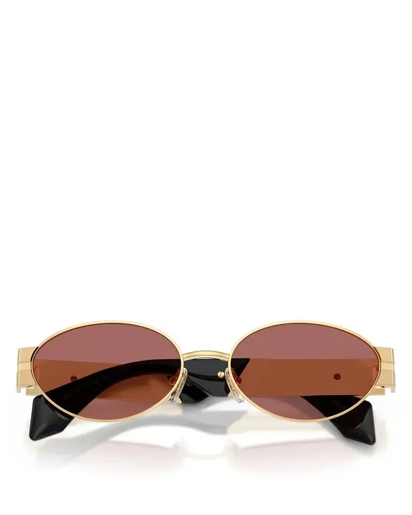 Versace Oval Sunglasses, 55mm