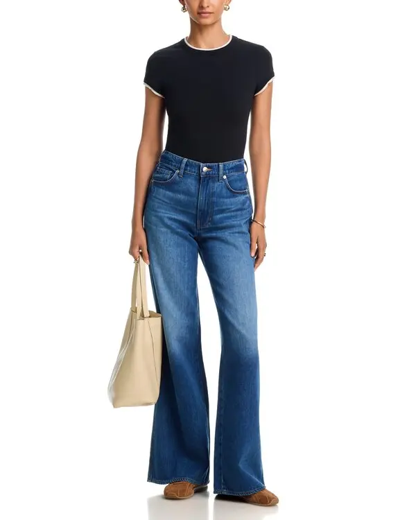 Veronica Beard Kasey Mid Rise Wide Leg Jeans
