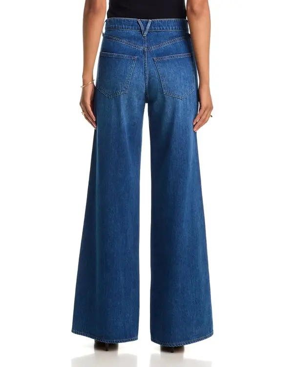 Veronica Beard Kasey Mid Rise Wide Leg Jeans