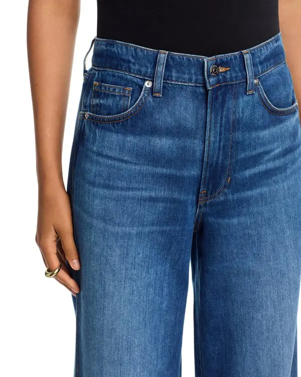 Veronica Beard Kasey Mid Rise Wide Leg Jeans