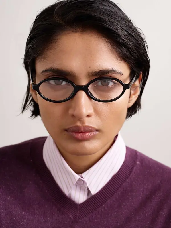 Miu Miu Oval-frame Acetate Optical Glasses