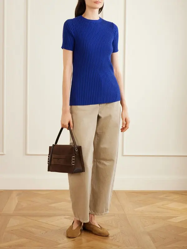 THE ELDER STATESMAN Superlight Ellie Ribbed Cashmere Sweater