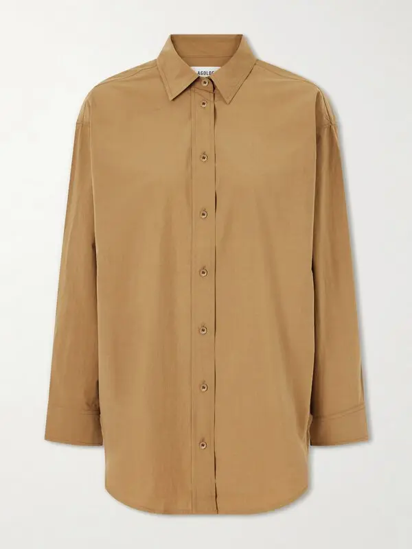 AGOLDE Sona Cotton-blend Shirt - Green