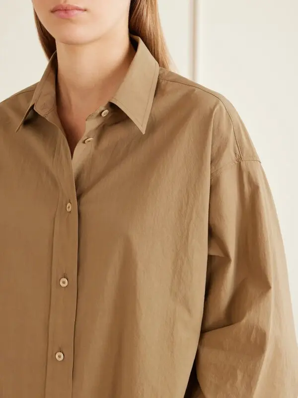 AGOLDE Sona Cotton-blend Shirt - Green