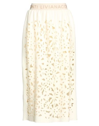 Liviana Conti Virgin Wool Midi Skirt - White