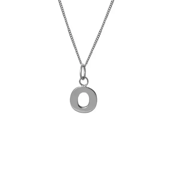 EDGE ONLY Letter Pendant "o" Initial Necklace Sterling