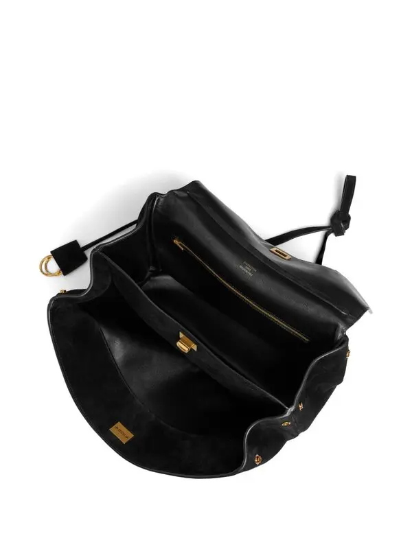 Balenciaga Rodeo Medium Leather Handbag - Black