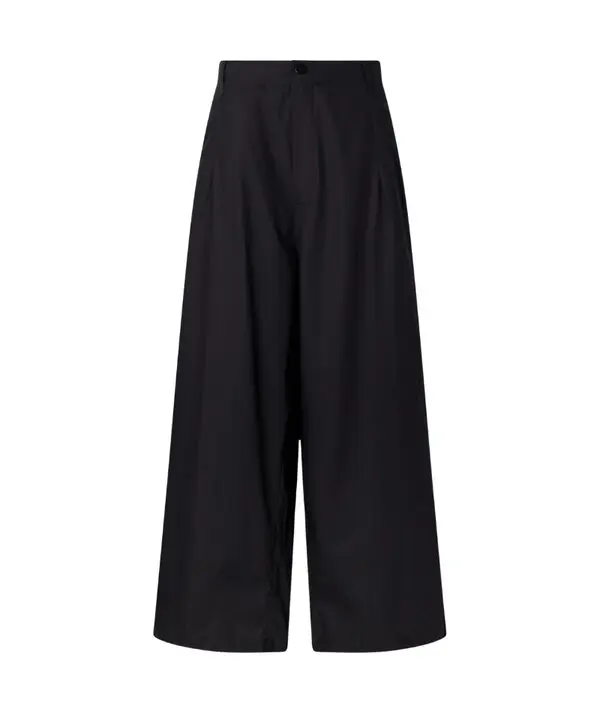 JAMIE HALLER The Lotus Cotton-poplin Wide-leg Pants - Black