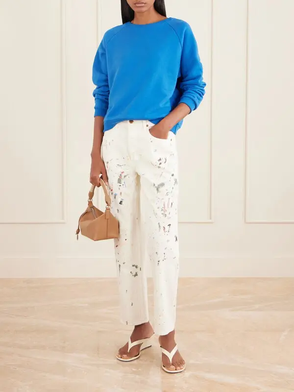 JAMIE HALLER The Daily Cotton-terry Sweatshirt - Blue