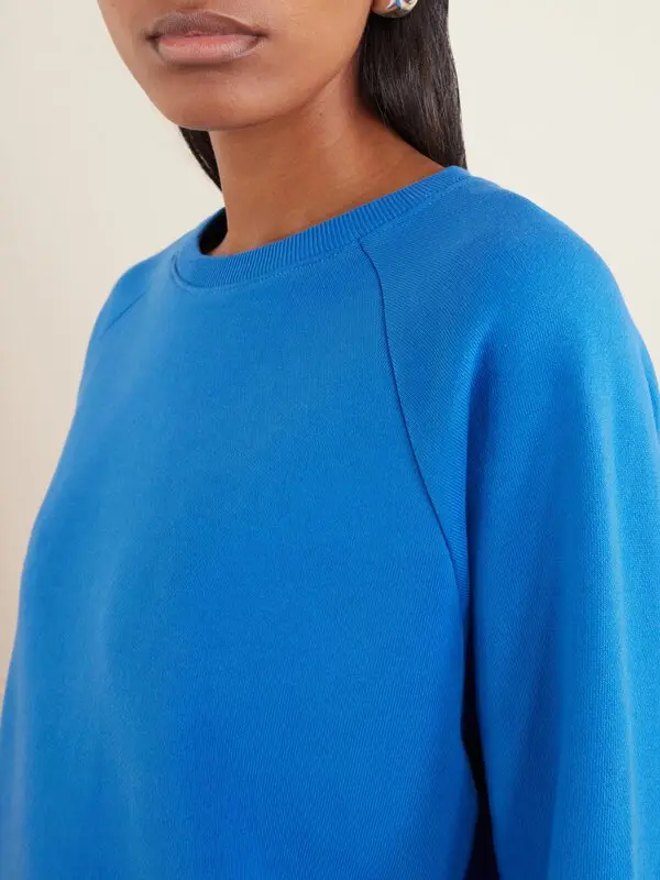 JAMIE HALLER The Daily Cotton-terry Sweatshirt - Blue