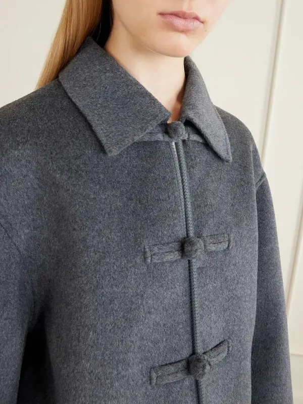 RÓHE Brushed Wool And Cashmere-blend Jacket - Dark Gray
