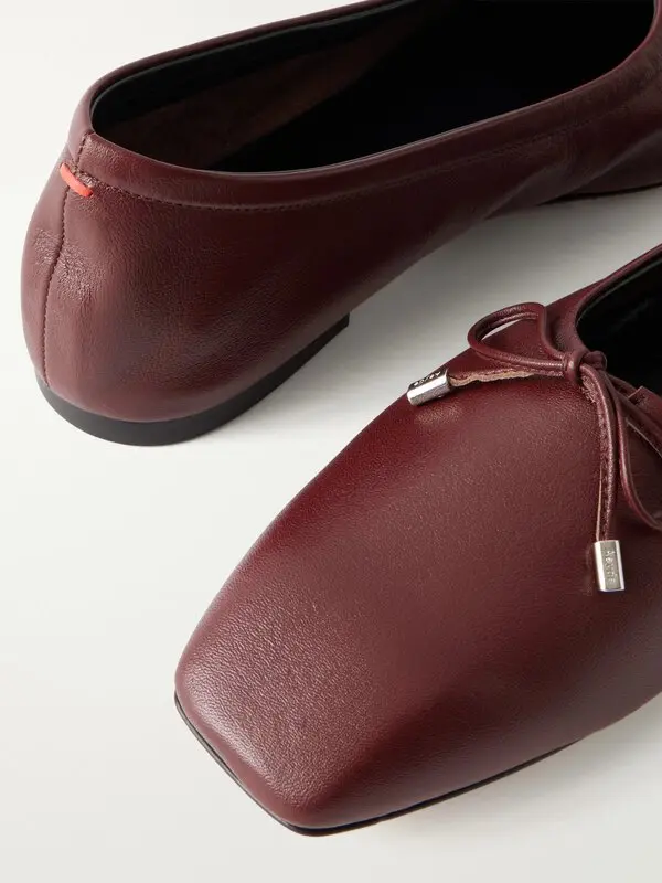 AeydĒ Nomi Leather Ballet Flats - Burgundy