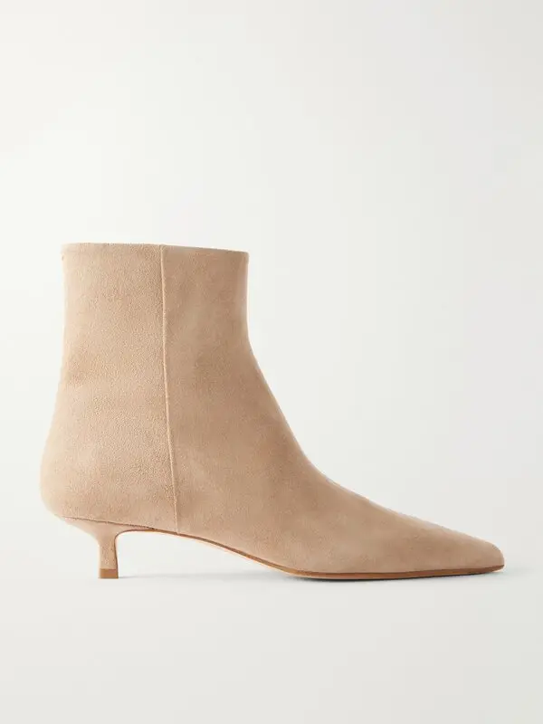 AeydĒ Sofie 35 Suede Ankle Boots - Neutrals