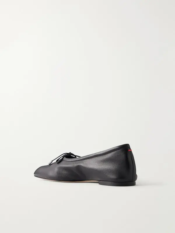 AeydĒ Nomi Leather Ballet Flats - Black