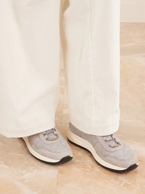 TOD'S Suede And Wool Sneakers