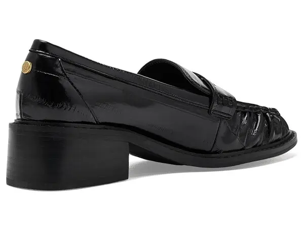 Vince Camuto Eshnie Embossed Block Heel Loafers - Black
