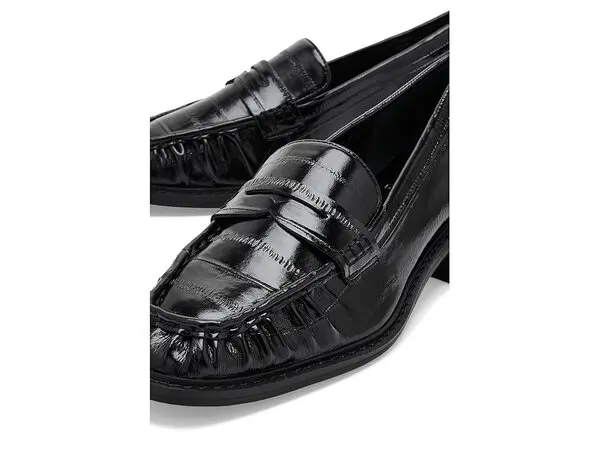 Vince Camuto Eshnie Embossed Block Heel Loafers - Black