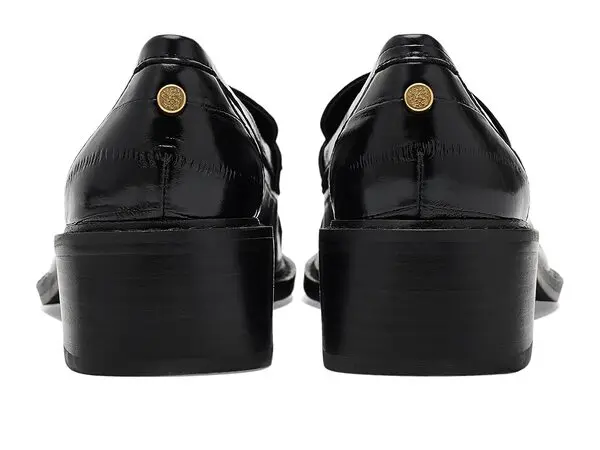 Vince Camuto Eshnie Embossed Block Heel Loafers - Black