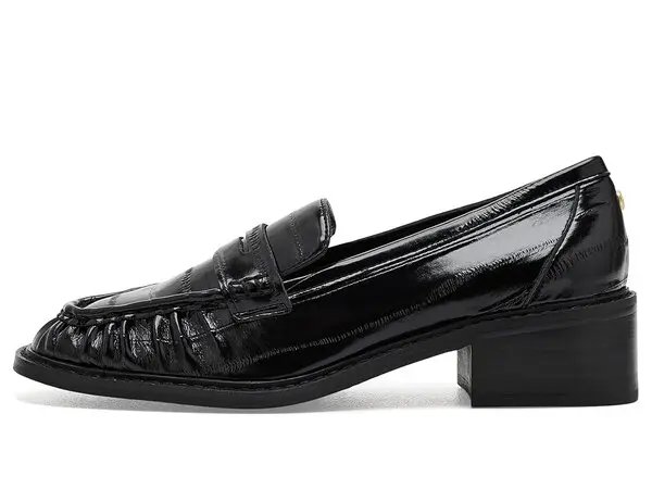 Vince Camuto Eshnie Embossed Block Heel Loafers - Black