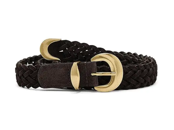 Madewell Lucie Woven Suede Belt - Brown