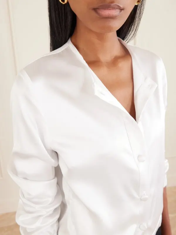 THE PARK Kelly Cropped Silk Jacket