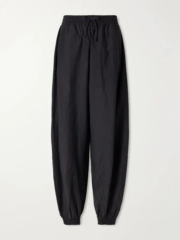 RÓHE Cotton-blend Seersucker Balloon Pants - Black