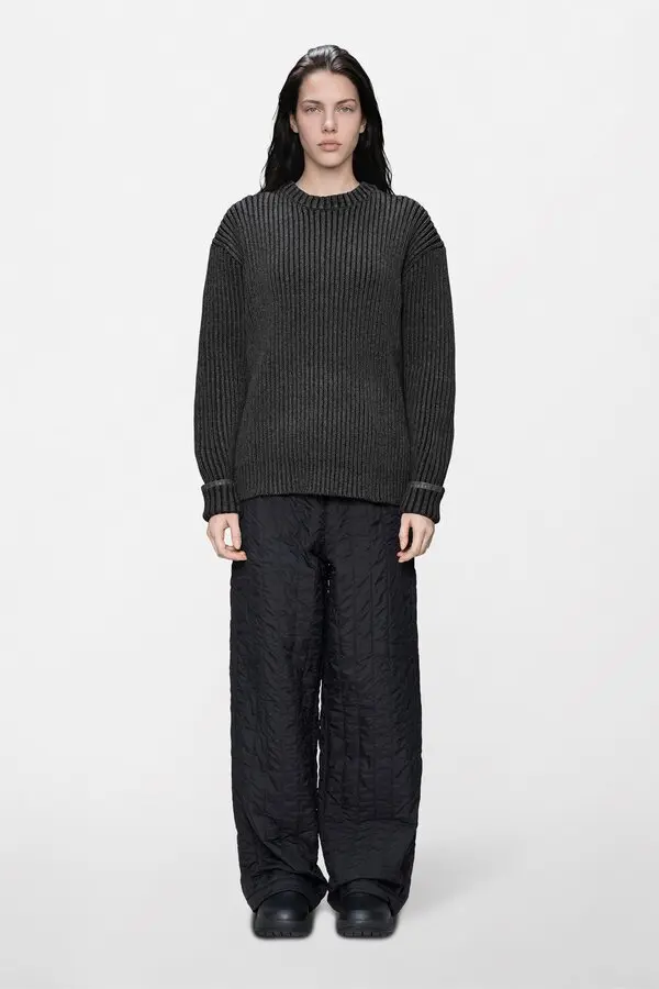 Rains Sapa Knit Crew Neck Sweater - Black