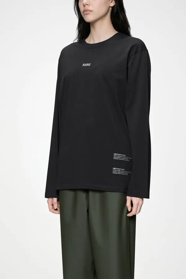 Rains Classic Long Sleeve T-shirt - Black