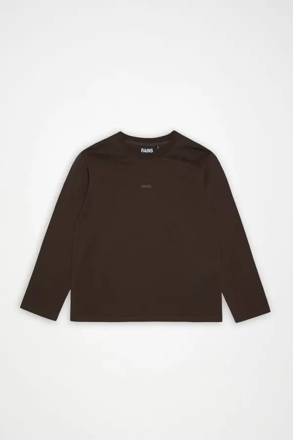 Rains Classic Long Sleeve T-shirt - Bark
