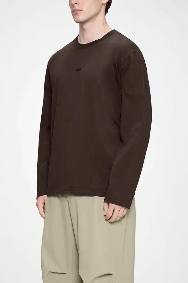 Rains Classic Long Sleeve T-shirt - Bark