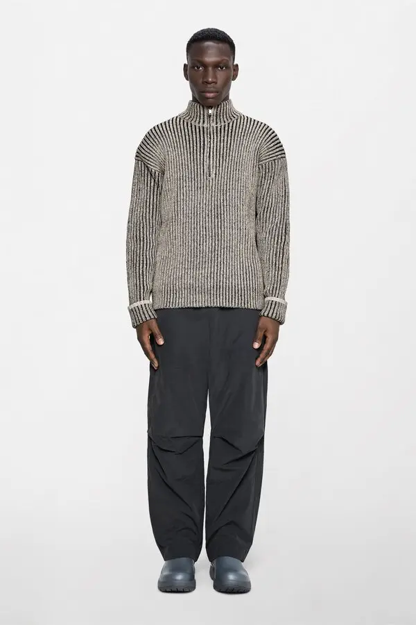 Rains Sapa Half Zip Knit - Black