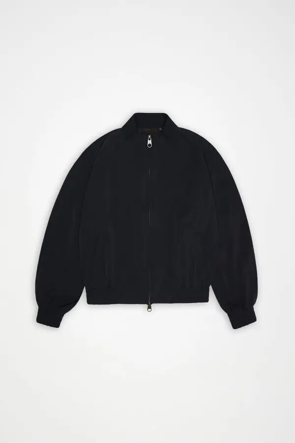 Rains Tech Woven Bomber Jacket With 4-way Stretch And Water-resistant Treatment - Navy Blue