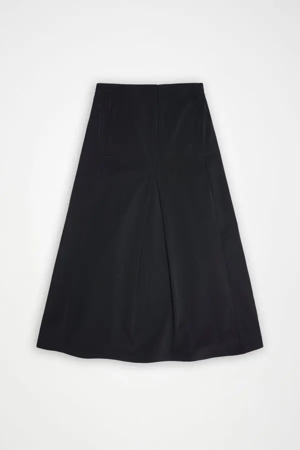 Rains Maxi Skirt In Technical Stretch Fabric - Black