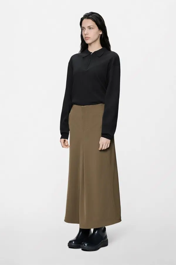 Rains Maxi Skirt In Technical Stretch Fabric