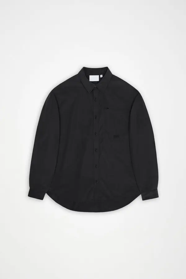Rains Light Woven Long Sleeve Shirt - Black