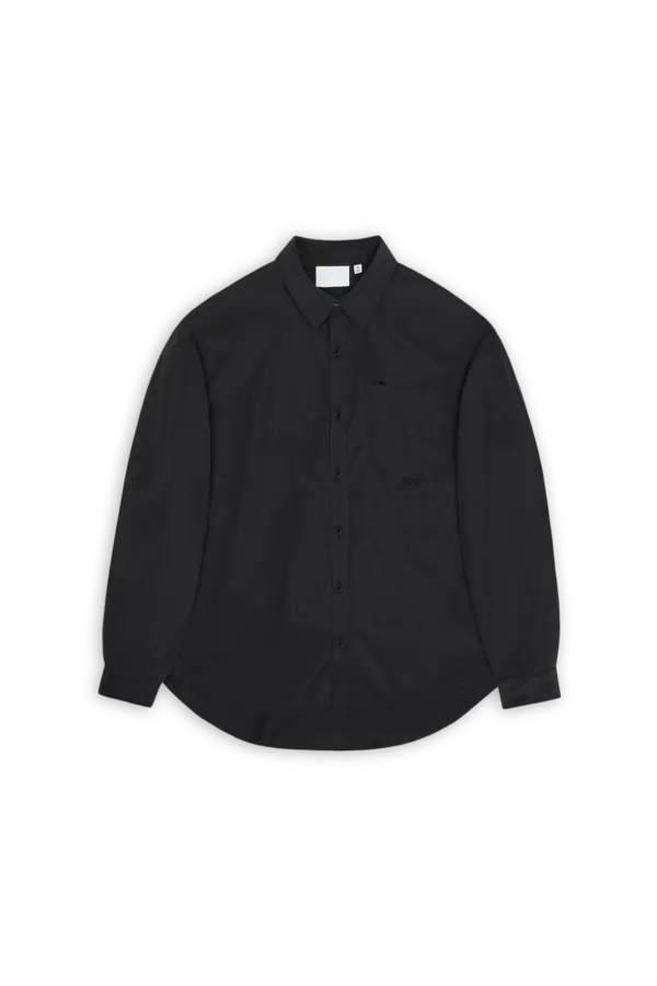 Rains Light Woven Long Sleeve Shirt - Black