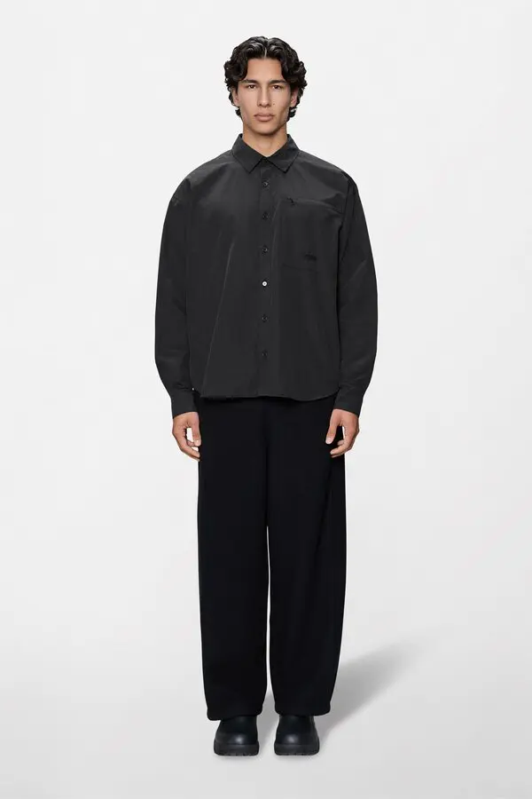 Rains Light Woven Long Sleeve Shirt - Black