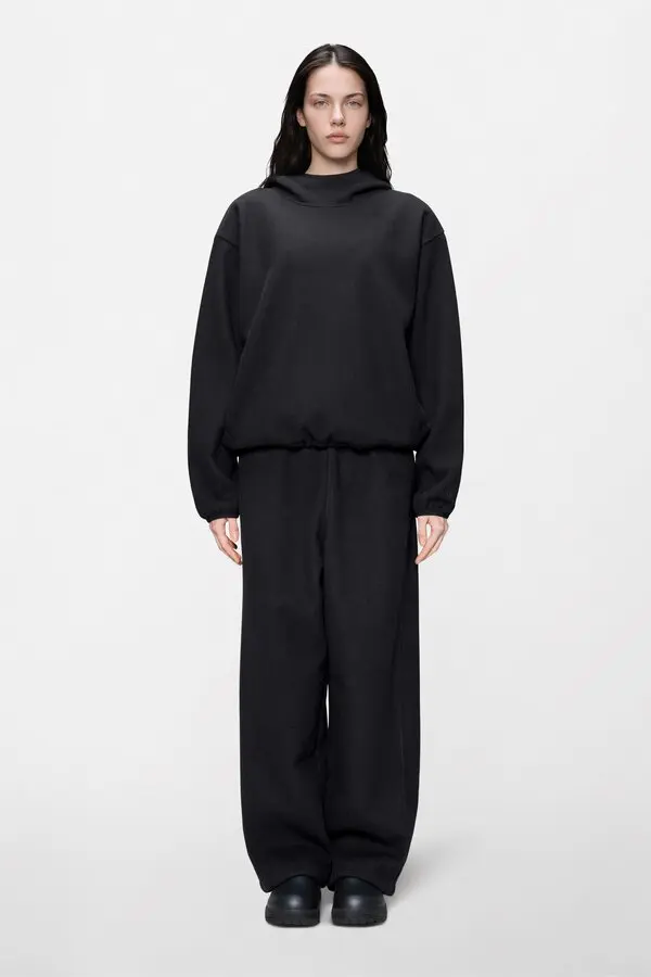 Rains Fleece Hoodie - Black