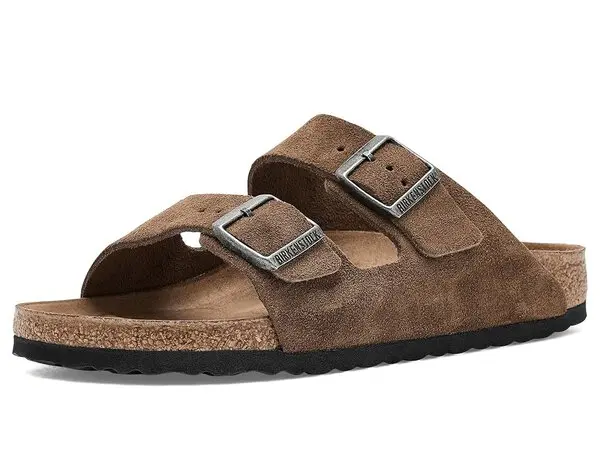 BIRKENSTOCK Arizona Suede Sandals Dark Tea - Brown