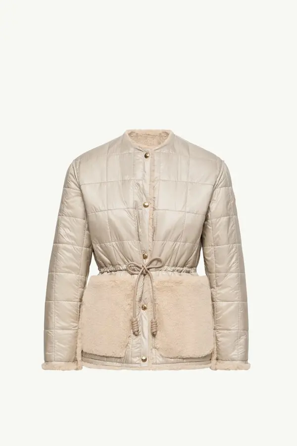 Moncler Tipule Reversible Short Down Jacket - Beige