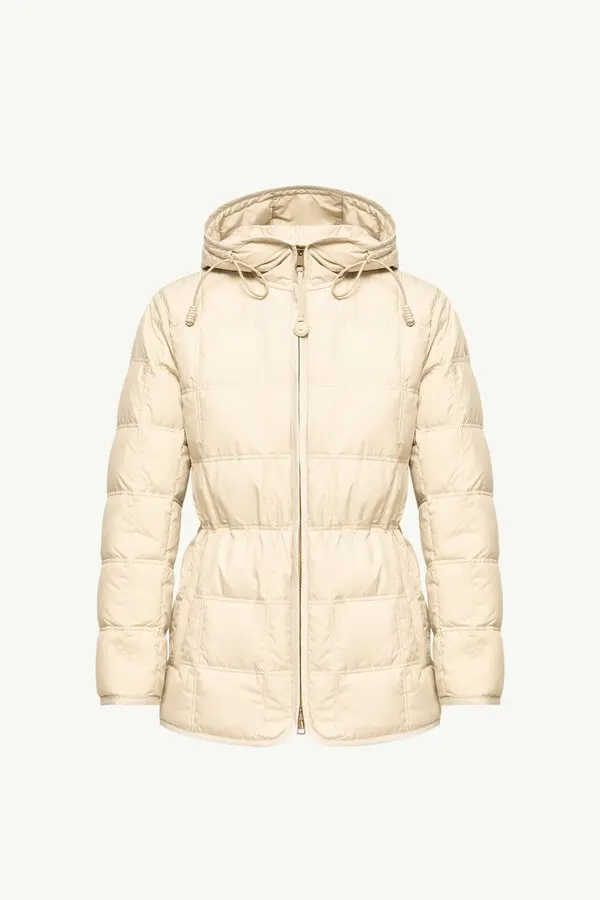 Moncler Cygnet Hooded Short Down Jacket - White