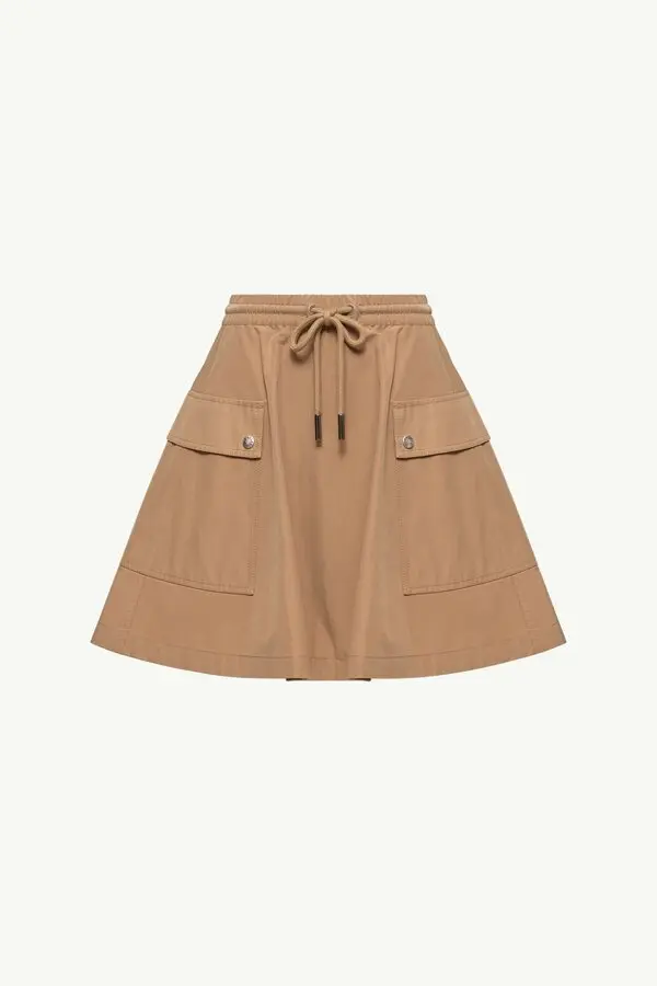 Moncler Cotton Blend A-line Mini Skirt