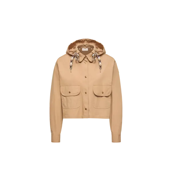 Moncler Hooded Shirt Jacket - Beige