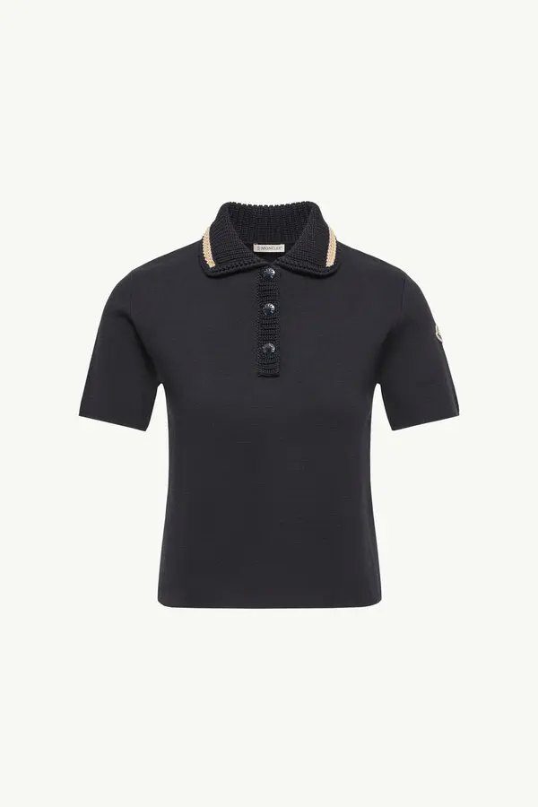 Moncler Cotton Knit Polo Shirt
