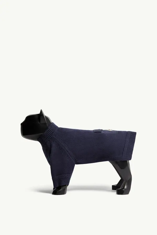MONCLER POLDO DOG COUTURE Wool Dog Sweater - Blue
