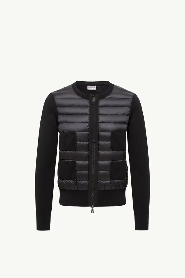 Moncler Padded Wool Zip-up Cardigan
